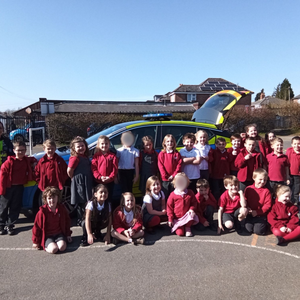 PCSO Nikki Sykes visited us with her car! - St John's CE First School